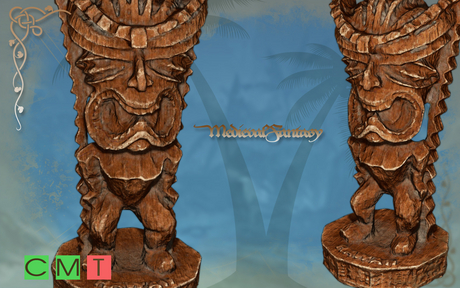 Second Life Marketplace - [MF] Beach Wooden Tiki Totem Statue (boxed)